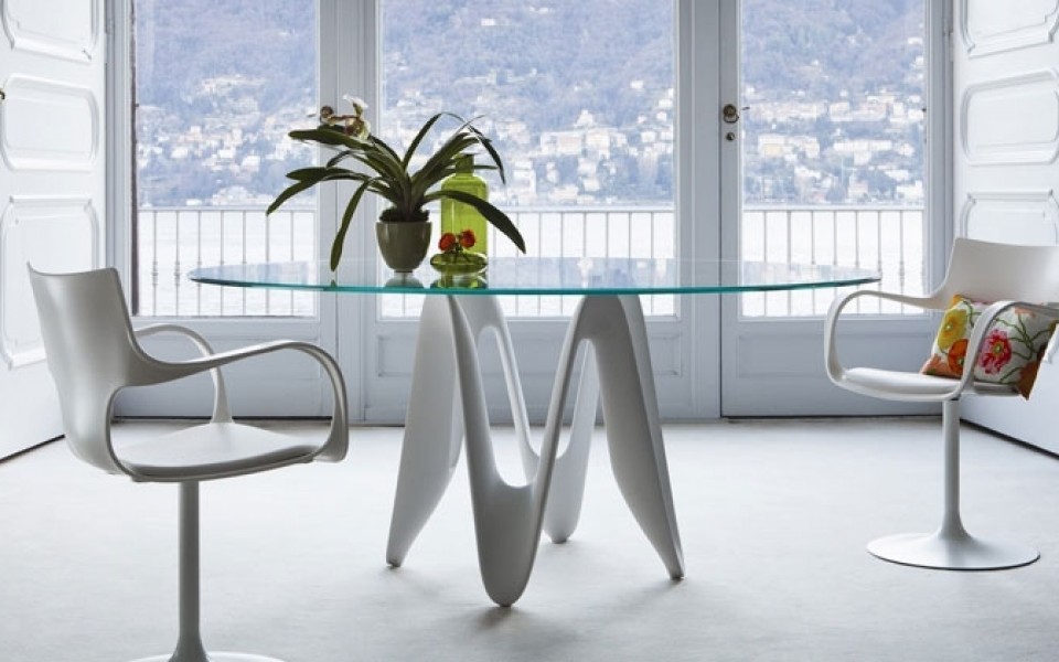 Table Lambda 2 Bases - Atelier du verre créations